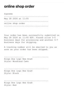 Supreme | Accessories | Supreme Rings Box Logo New Era 7 58 Black Ss26 ...